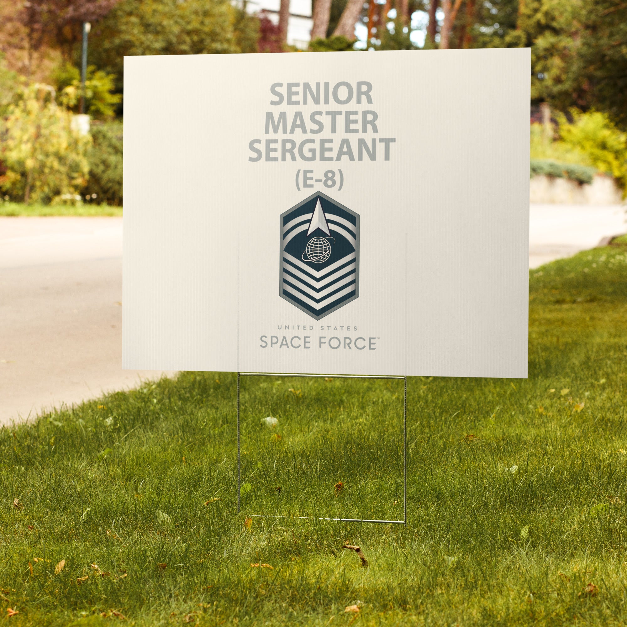 USSF E8 Senior Master Sergeant Yard Sign | Space Force Rank Display ...